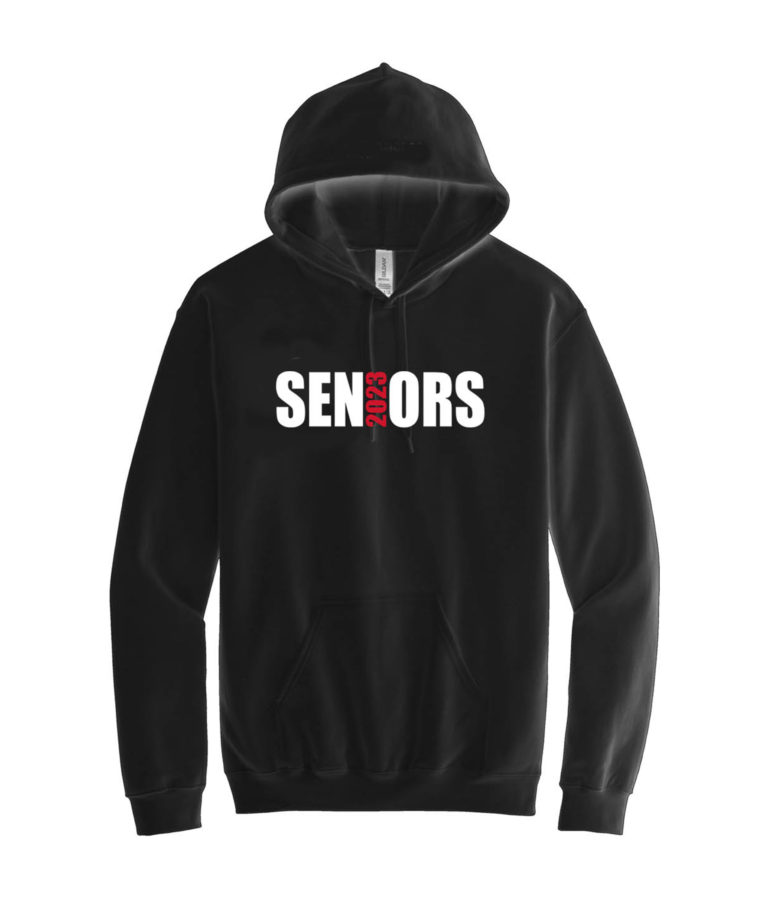 Pullover Hooded Senior Sweatshirt-Black | daysoffdesigns.com